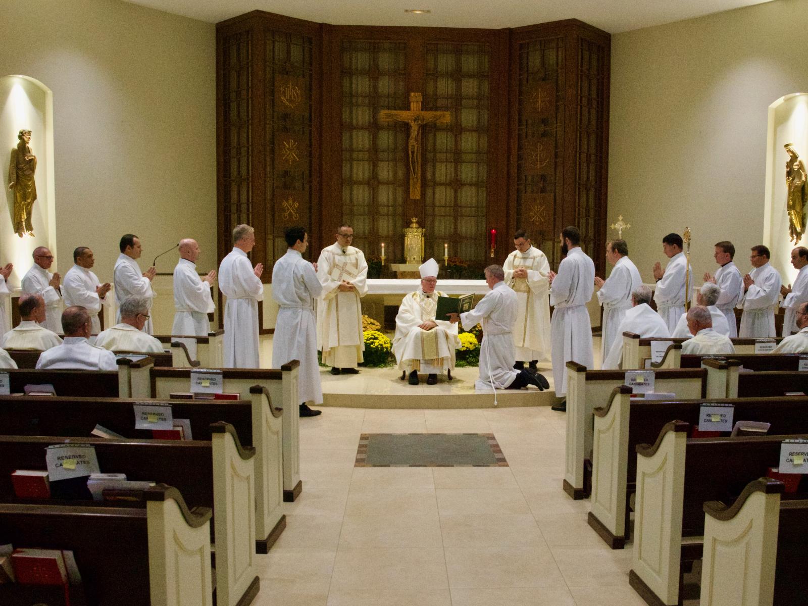 Fourteen Men Admitted to Candidacy | Pope St. John XXIII National Seminary